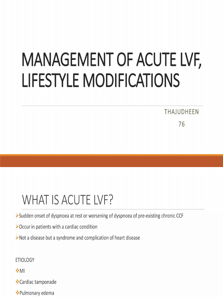 Acute Left Ventricular Failure | PDF