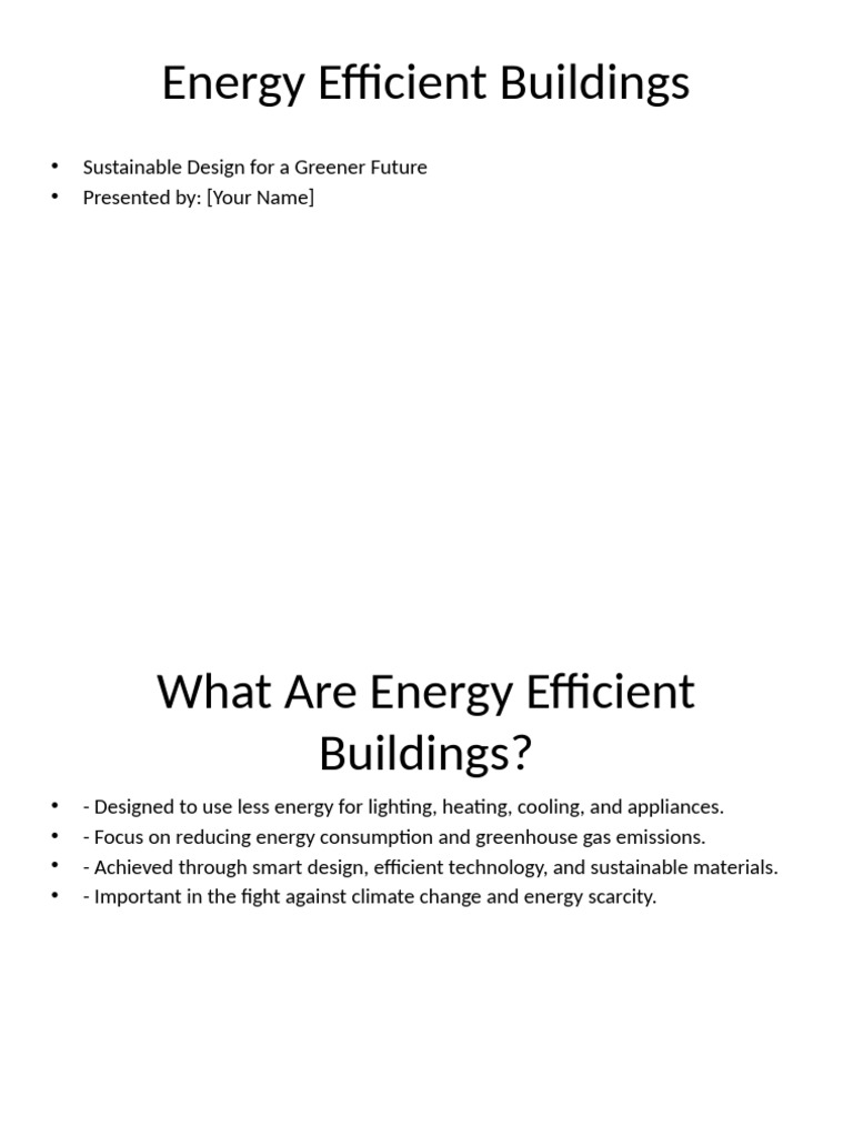 Energy Efficient Buildings | PDF | Efficient Energy Use | Green Building