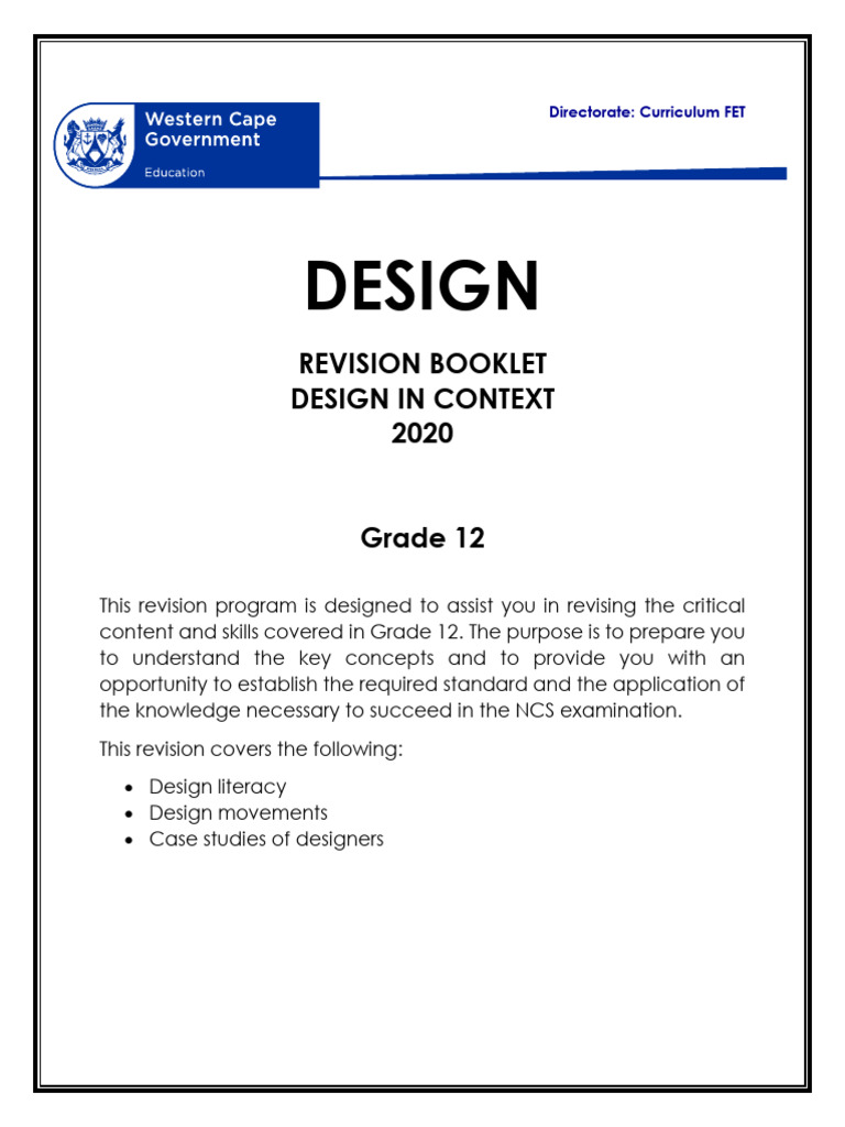 Grade 12 Design Revision Guide | PDF | Baroque | Composition (Visual Arts)