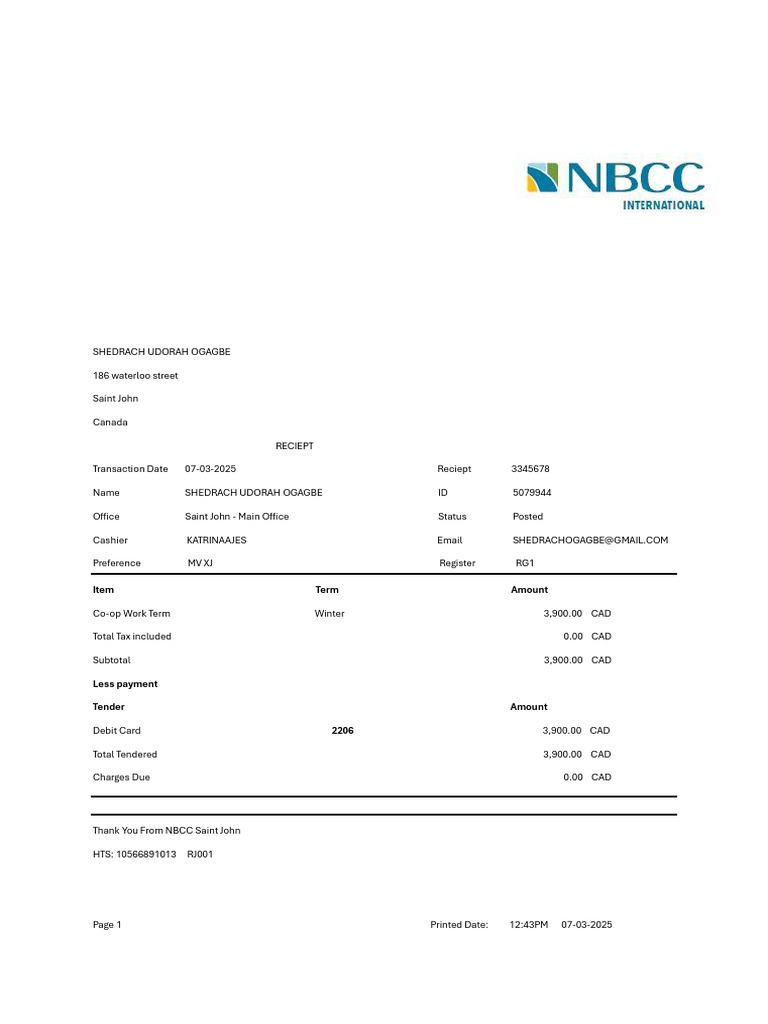 Coop Reciept | PDF