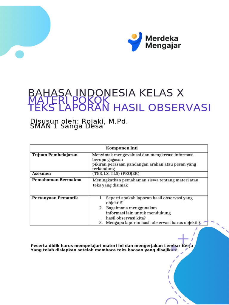MODUL-AJAR-TEKS-LHO-KELAS-X - Salin | PDF