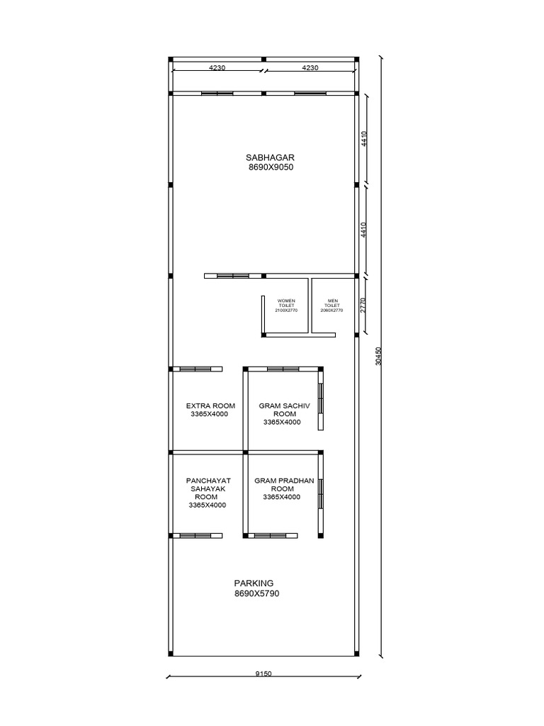 Panchayat Sarkar Bhawan Layout | PDF