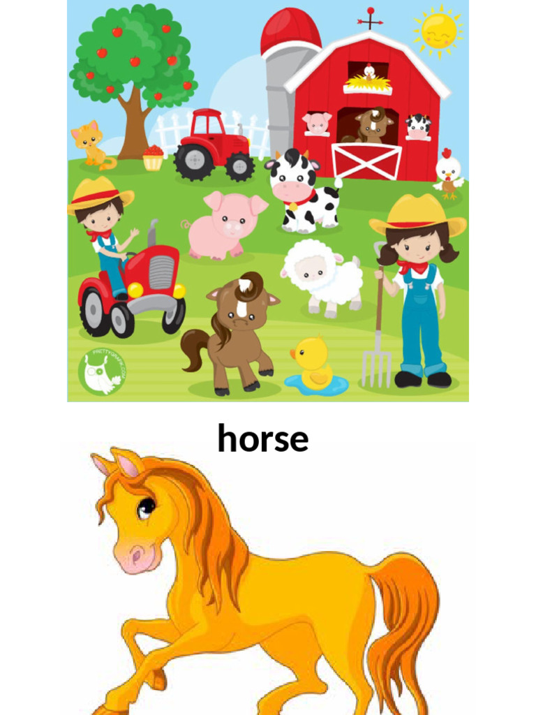 4 Farm Animals Flashcards | PDF