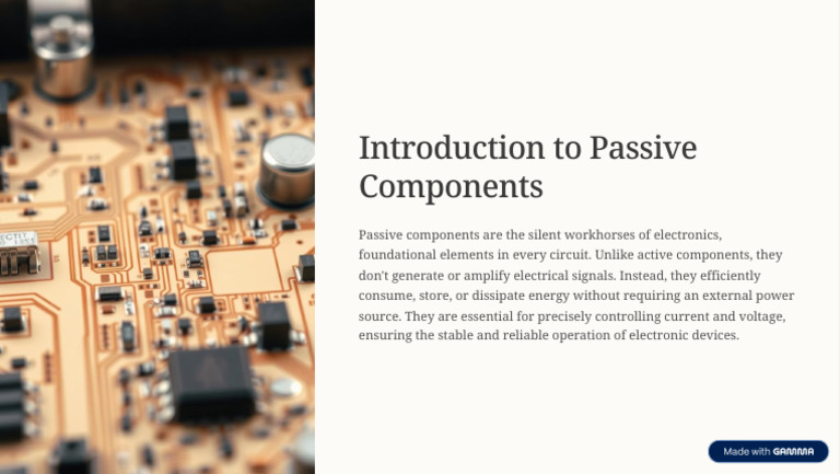 Introduction To Passive Components | PDF