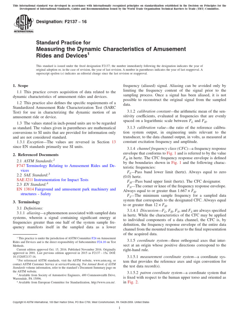 F2137-1 Measuring Dynamic Characteristics6 | PDF | Calibration | Accelerometer