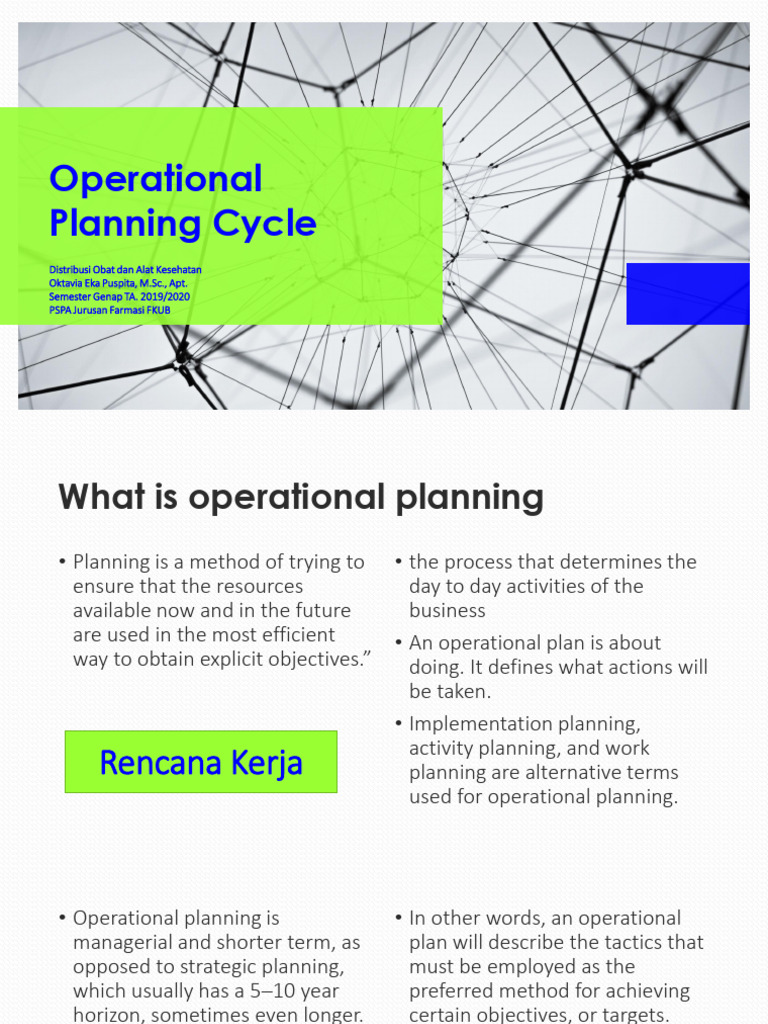 Operational Planning Cycle | PDF | Business