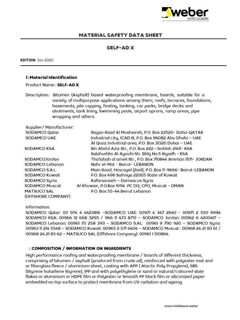 Bitumen Waterproofing Membrane | PDF | Personal Protective Equipment ...