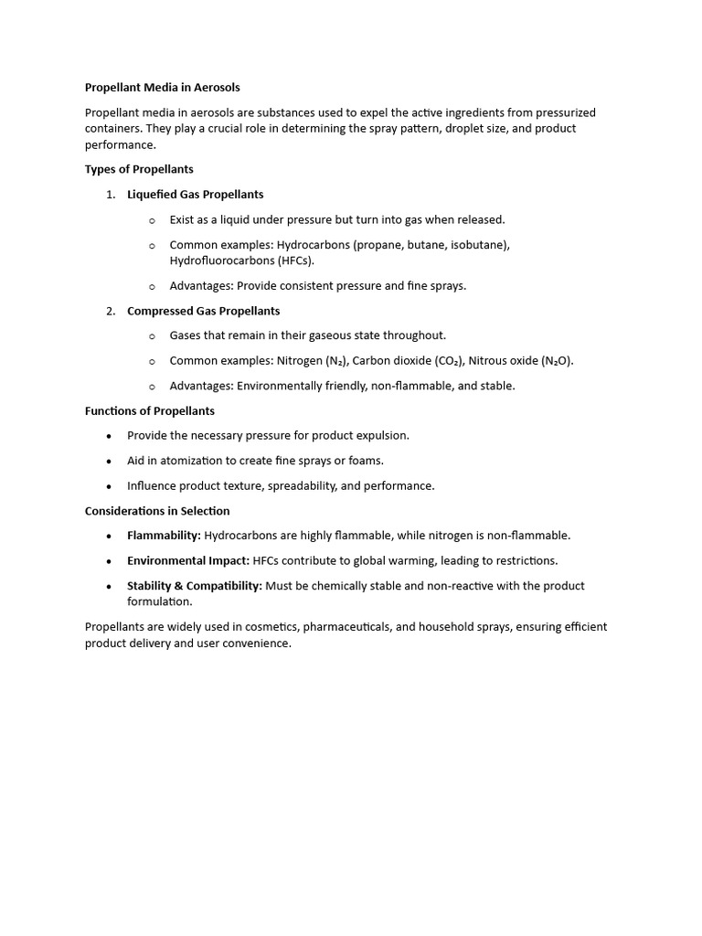 Understanding Aerosol Propellants | PDF