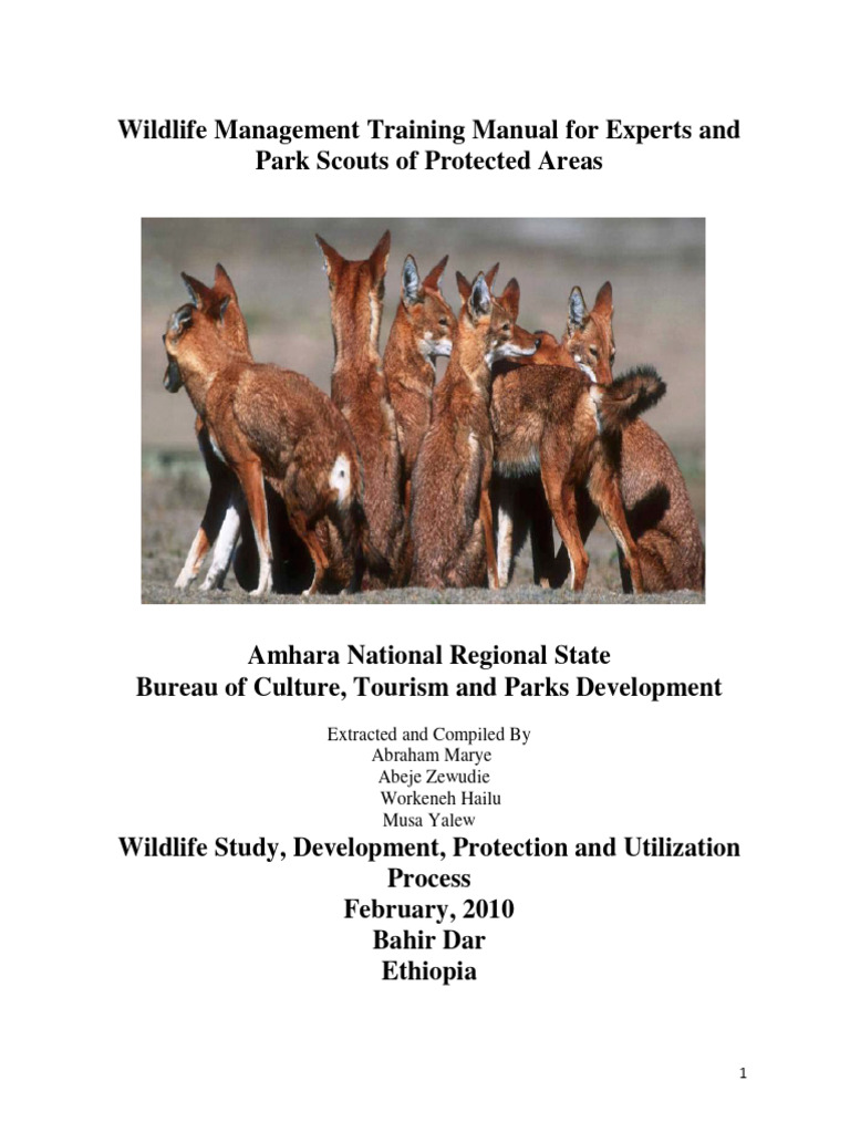 Wildlife Management Training Manual | PDF | Biodiversity | Conservation ...