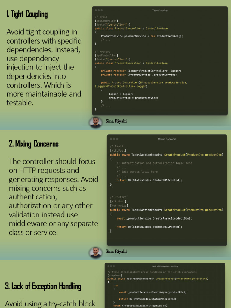 12 Bad Practices To Avoid in ASP - Net Core API Controllers | PDF | Databases | Information ...