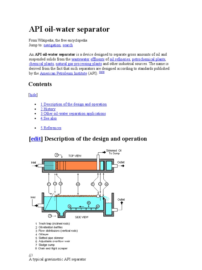API Oil Separators | Chemical Engineering | Water