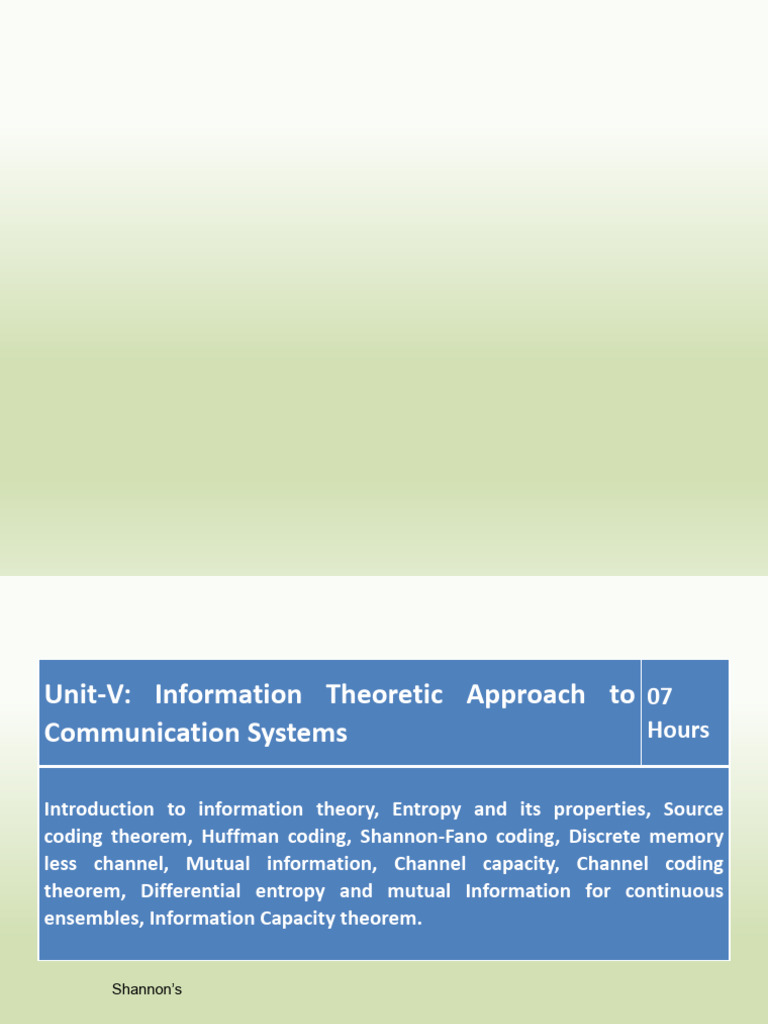 Unit 5 Digital Communication - 25!11!2022 | PDF | Data Compression ...