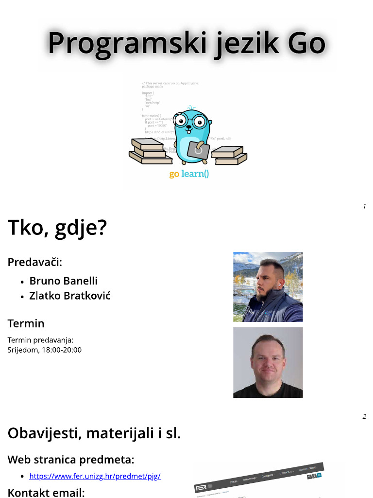 FER - Programski Jezik Go | PDF