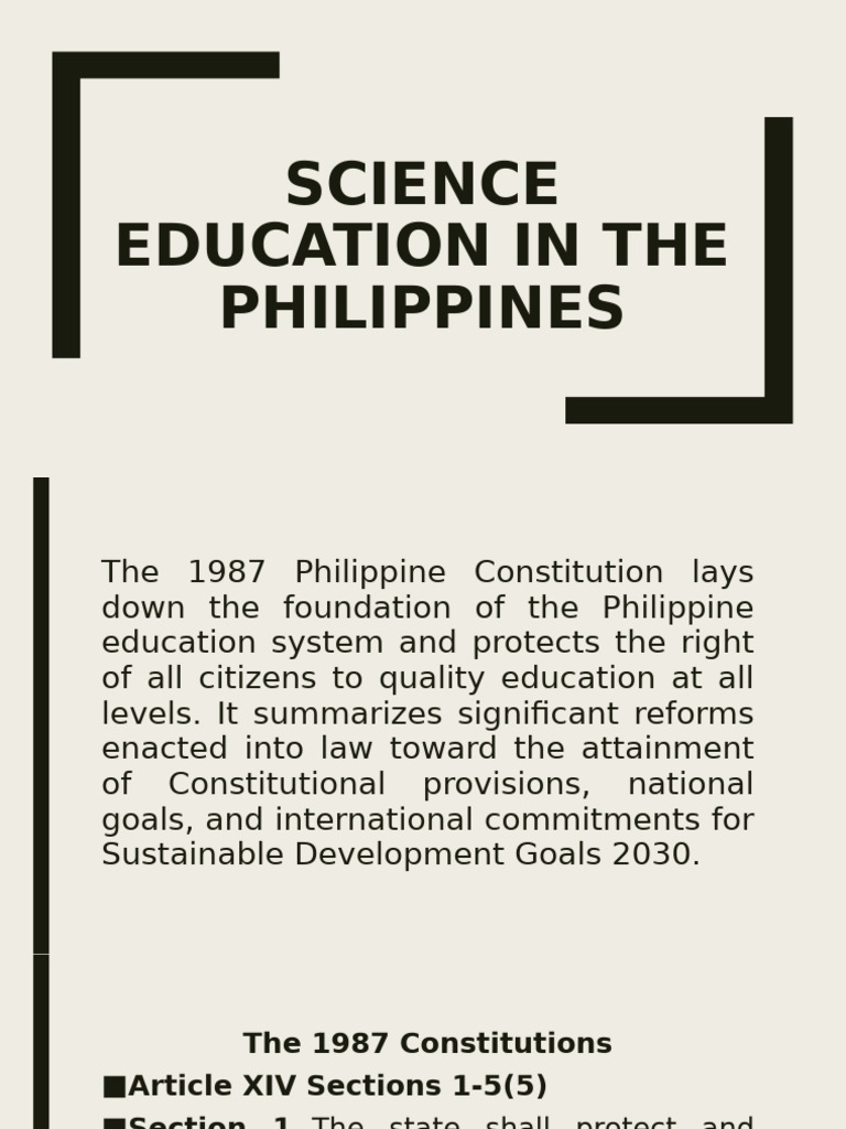 Science Education in the Philippines | PDF | Citizenship