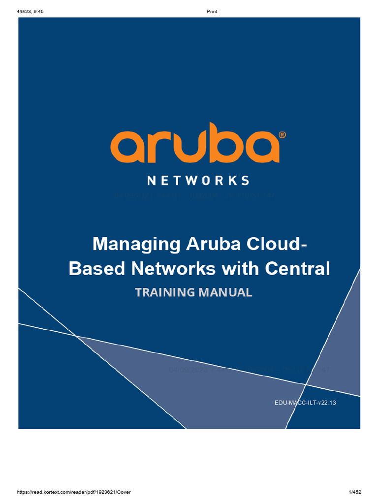Managin Aruba Cloud - Based Networks With Aruba Central | PDF
