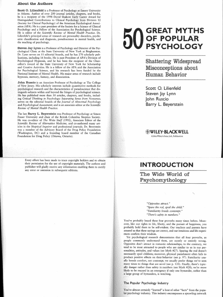 Intro Chapter From 50 Great Myths | PDF