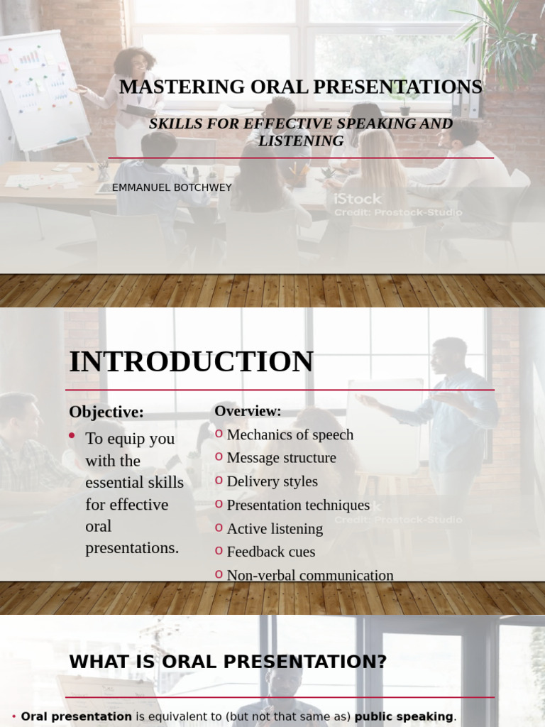 Effective Oral Presentation Skills Guide | PDF | Public Speaking ...