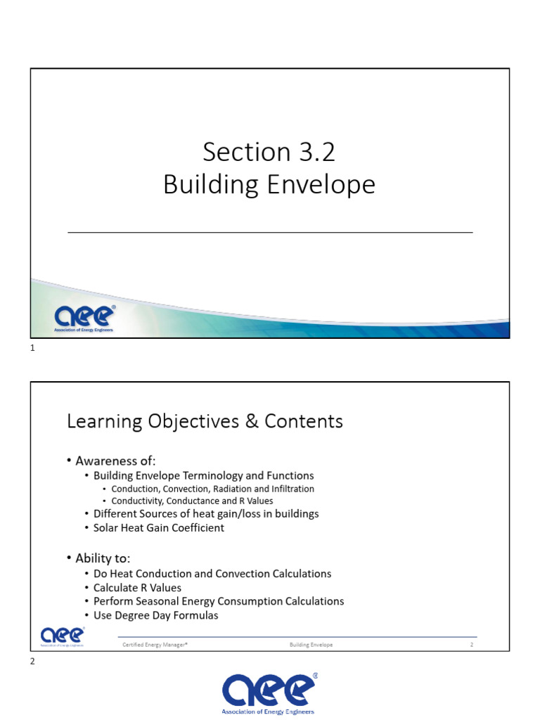 CEM v2.0 Section-3.2 Building-Envelope SI v1.1 | PDF | Heat Transfer | Materials
