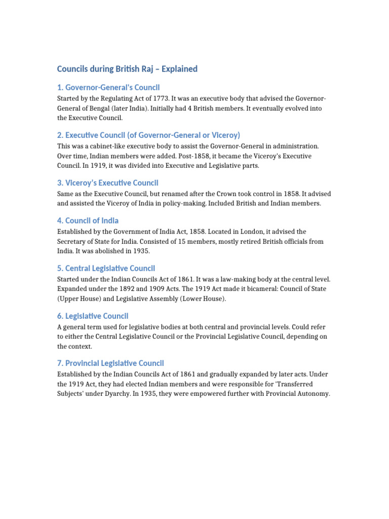 Provincial Legislative Council Overview | PDF