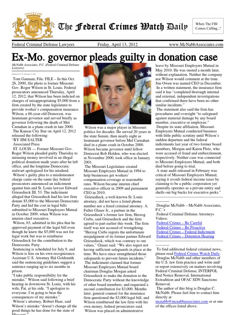 April 13, 2012 - The Federal Crimes Watch Daily | PDF | Prosecutor ...