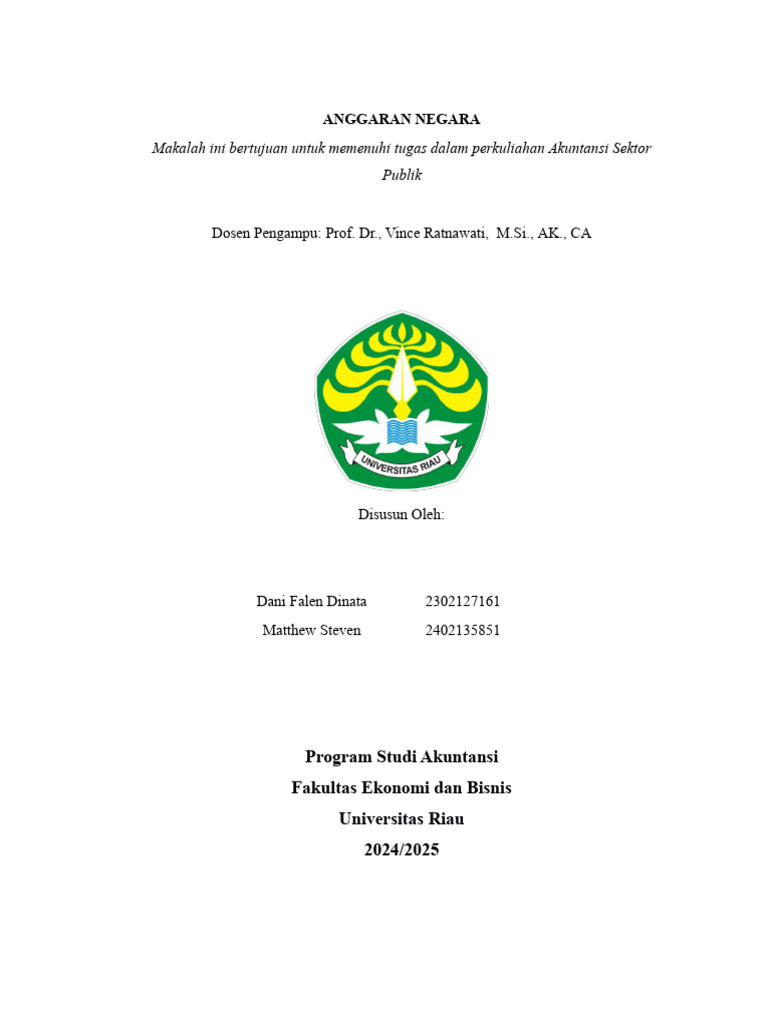 Anggaran Negara | PDF