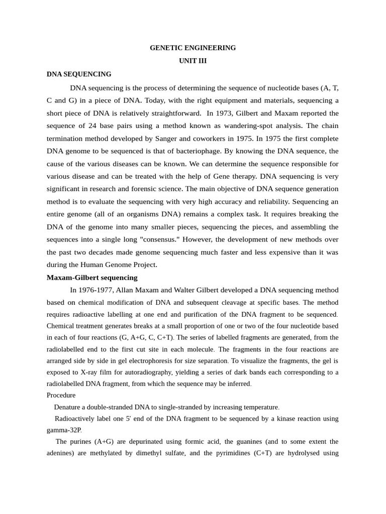 unit 3 | PDF | Polymerase Chain Reaction | Dna Sequencing