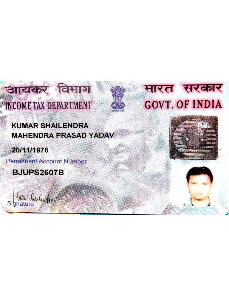 Pan Card DR Kumar Shailendra | PDF