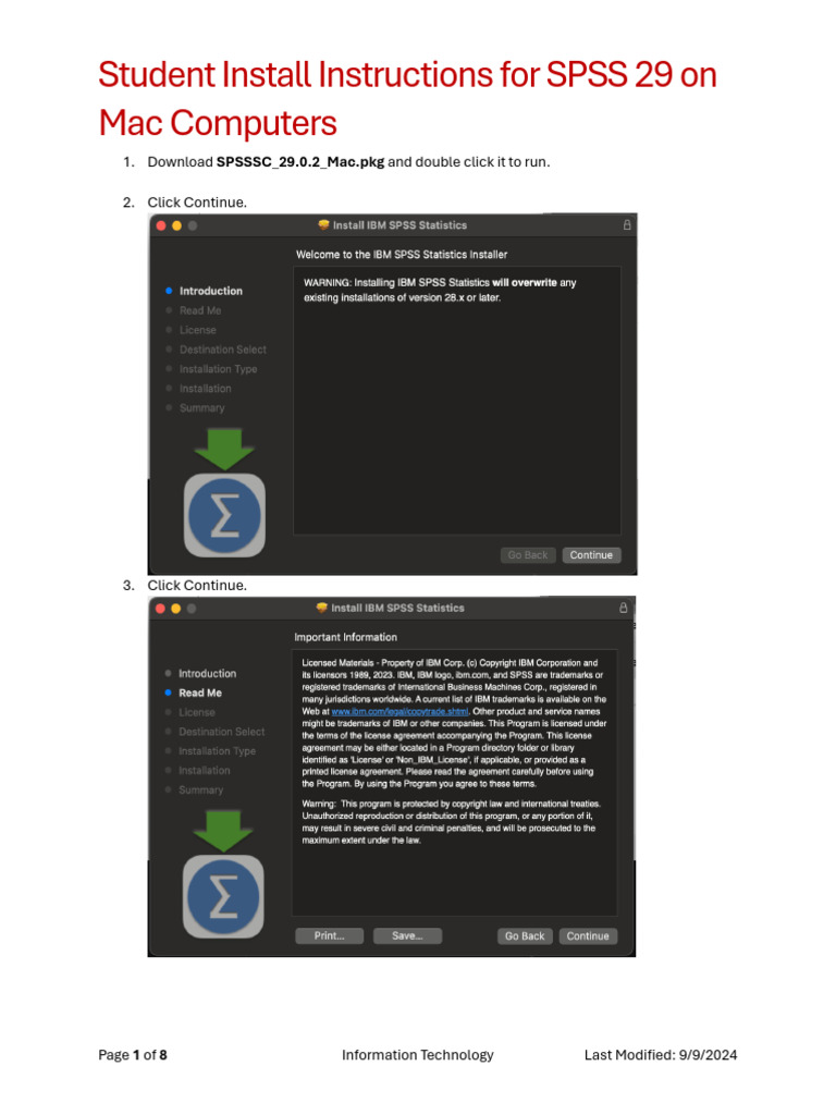 SPSS 29 Student Install (Mac) | PDF