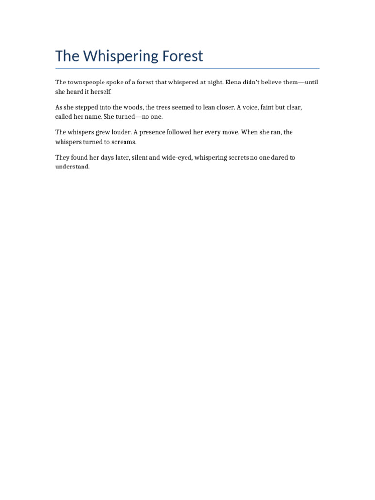 The Whispering Forest | PDF