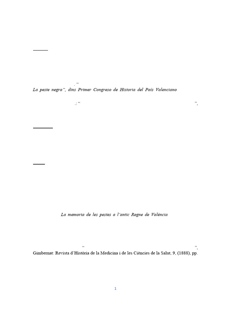 La Peste Negra Al Regne de València | PDF | Peste (enfermedad)
