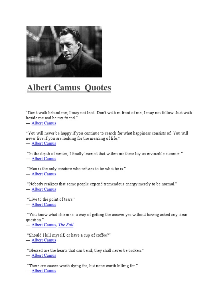 Albert Camus Quotes | Albert Camus | Philosophical Science