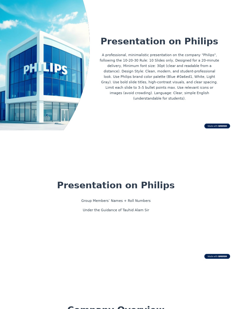 Philips Company Overview and Insights | PDF | Philips | Business