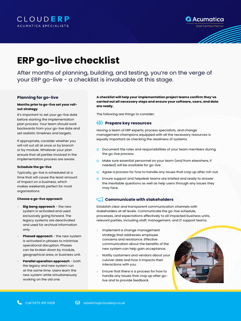 ERP Go Live Checklist | PDF | Enterprise Resource Planning | Software Bug