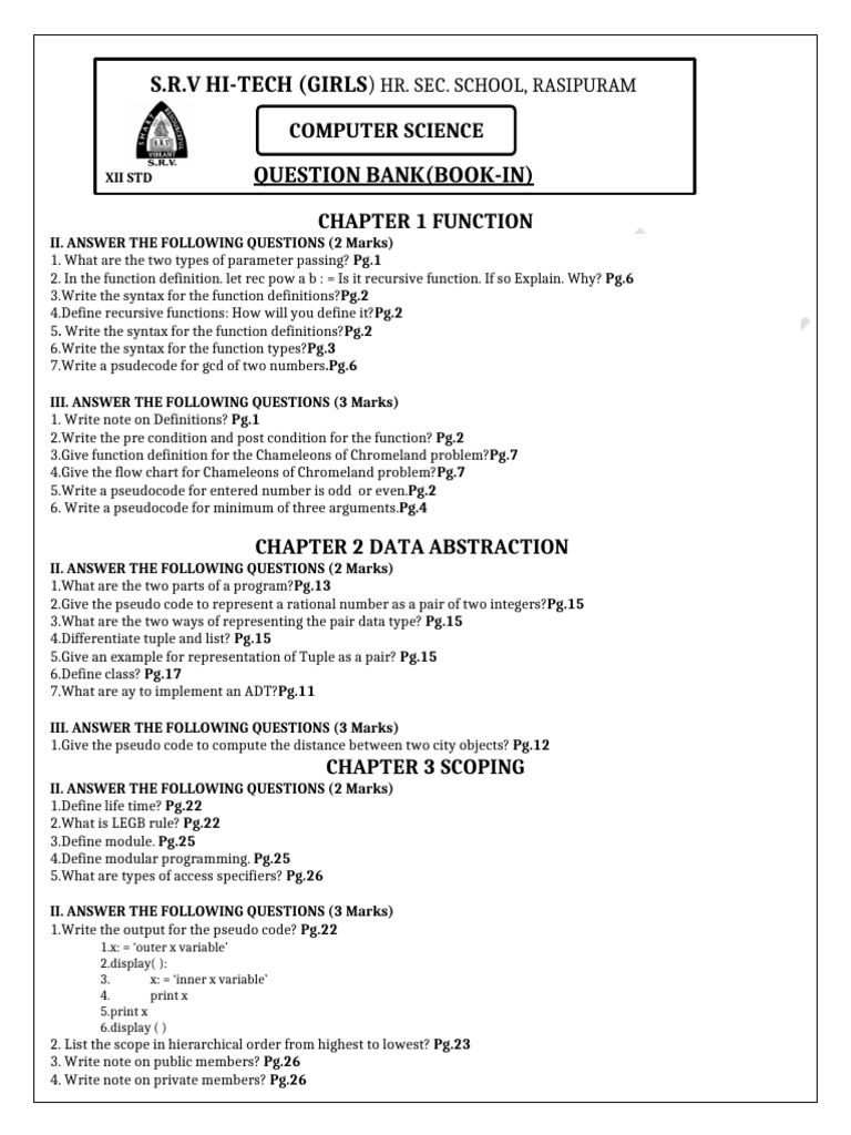 2 - Xii Book in 2023 - 2M, 3M, 5M | PDF | Parameter (Computer Programming) | Sql