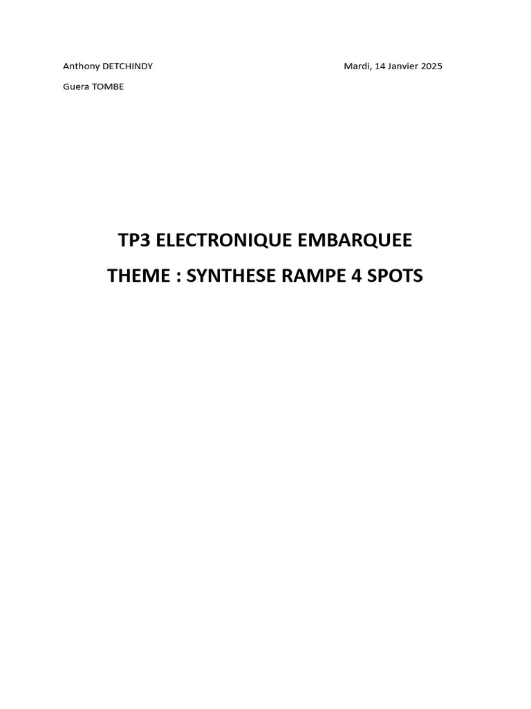 Tp3 Detchindy Et Tombe | PDF