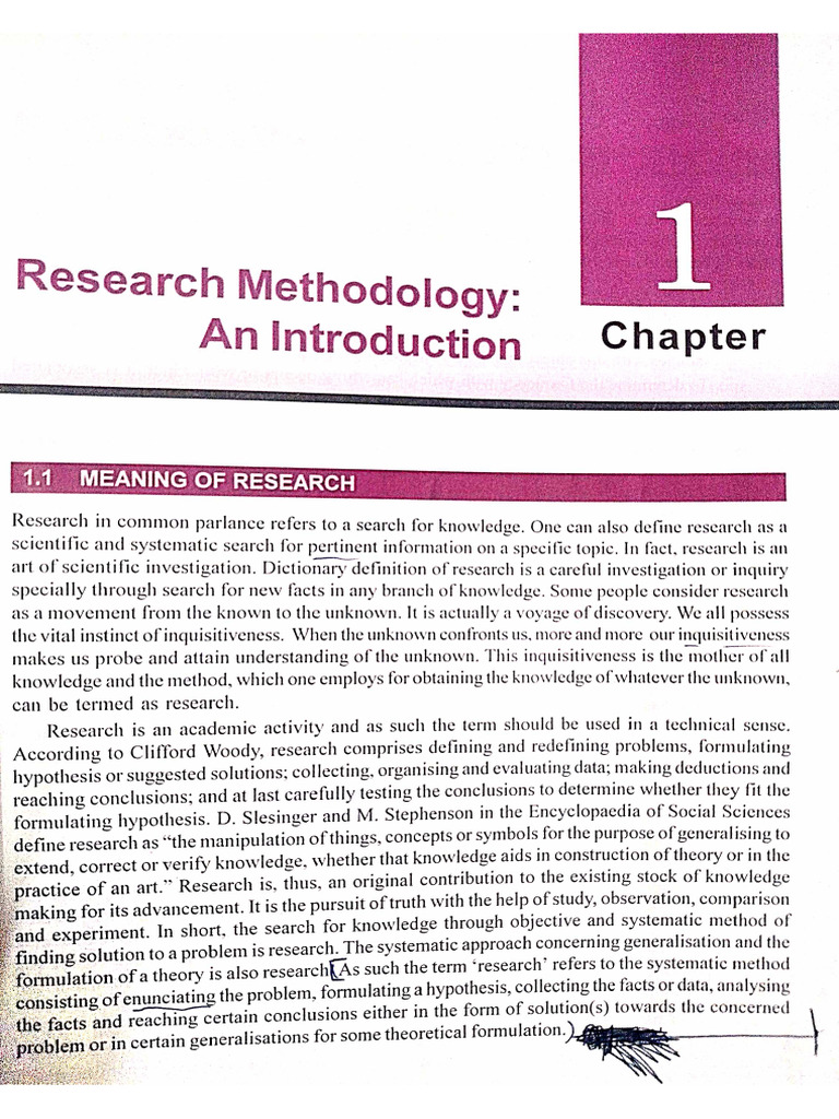 Research Methodology Unit 1 | PDF