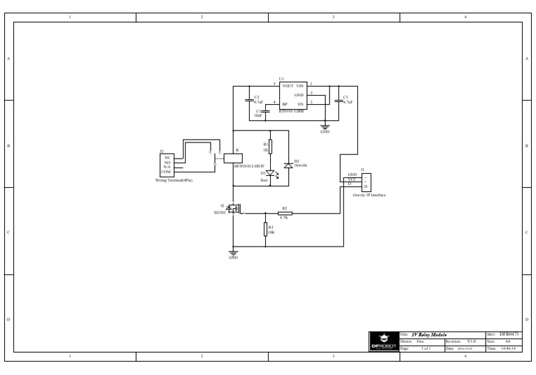 3V Relay Module V1.0 Schematic | PDF
