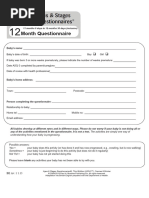 ASQ-3 33 Month Questionnaire | PDF