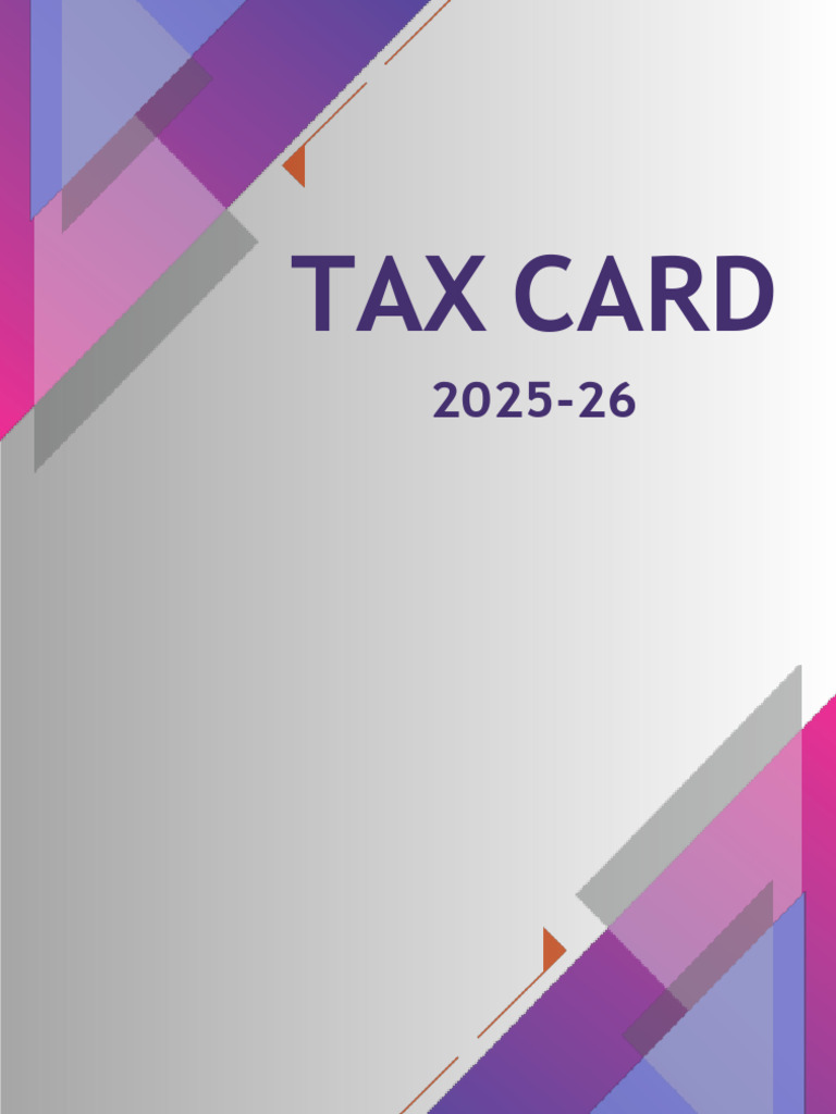 Tax Card 2025-26 Overview | PDF