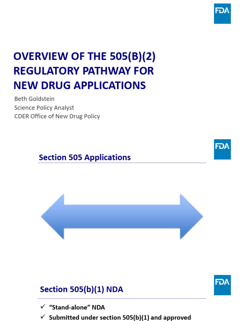 Overview of FDA 505(b)(2) Pathway | PDF | Food And Drug Administration ...