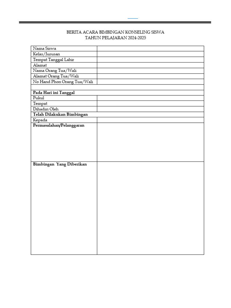 Berita acara BK1 | PDF