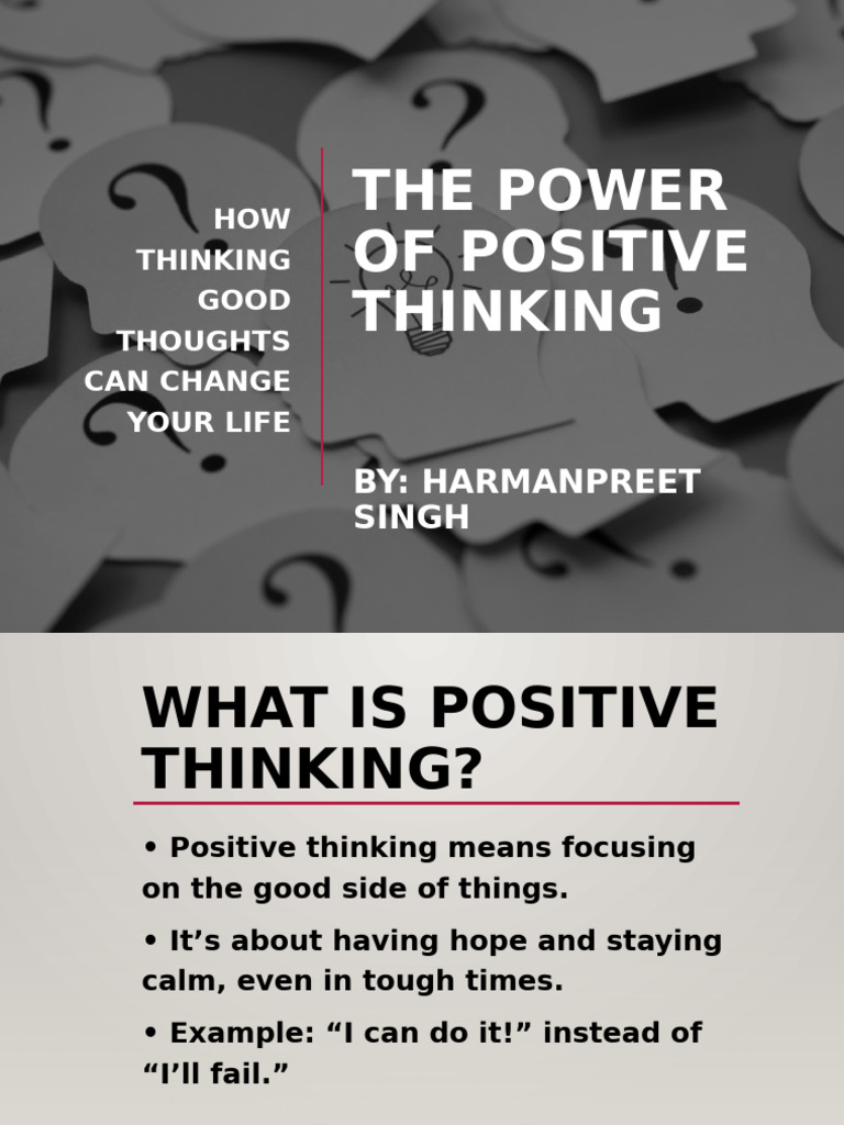The Power of Positive Thinking | PDF