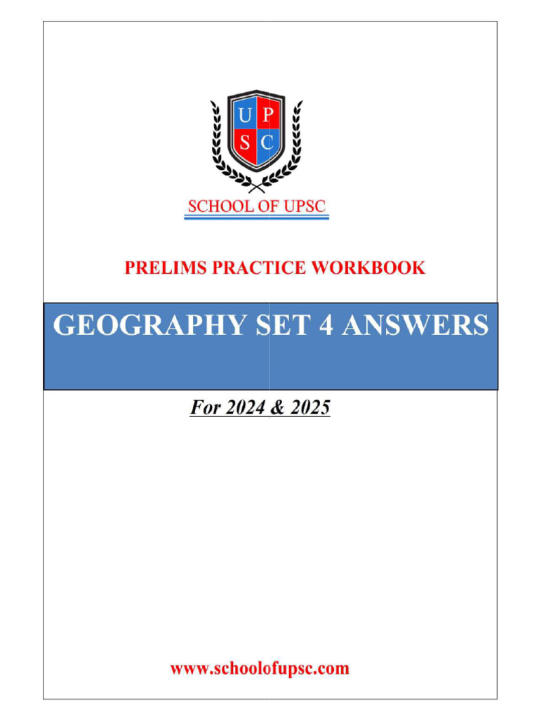 Geography Set 4 Answers | PDF