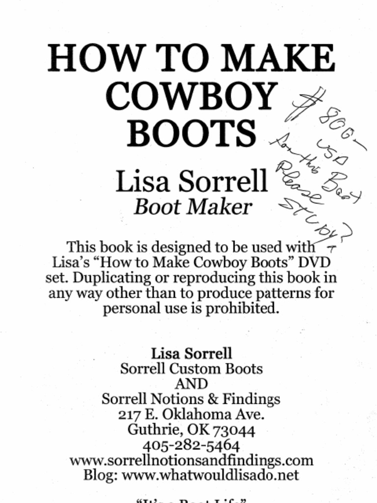 How To Make Cowboy Boots | PDF