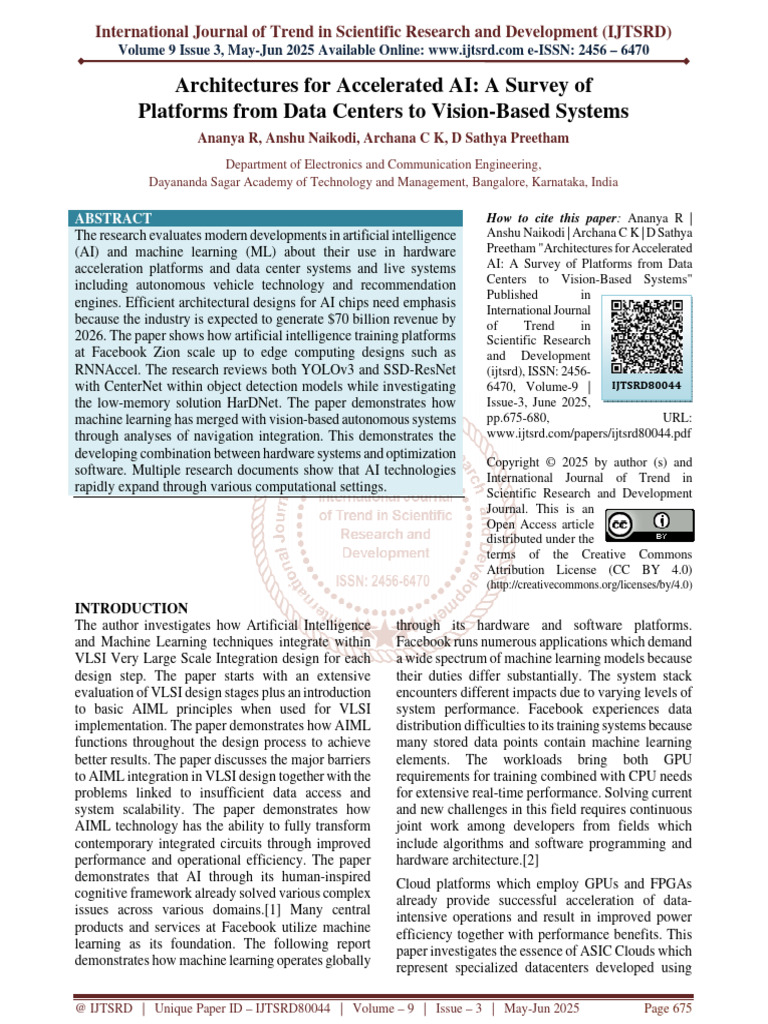 Accelerated AI Architectures Survey | PDF | Artificial Intelligence ...