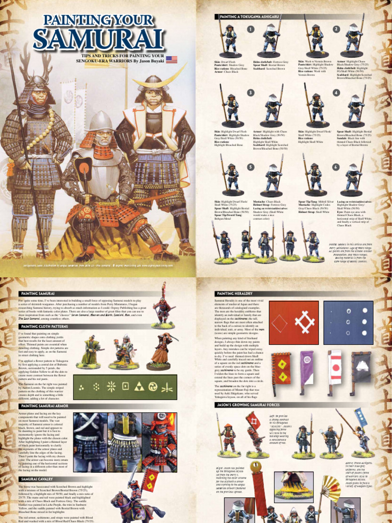 Wargames Illustrated Painting Your Samurai | PDF | Heraldry | Color