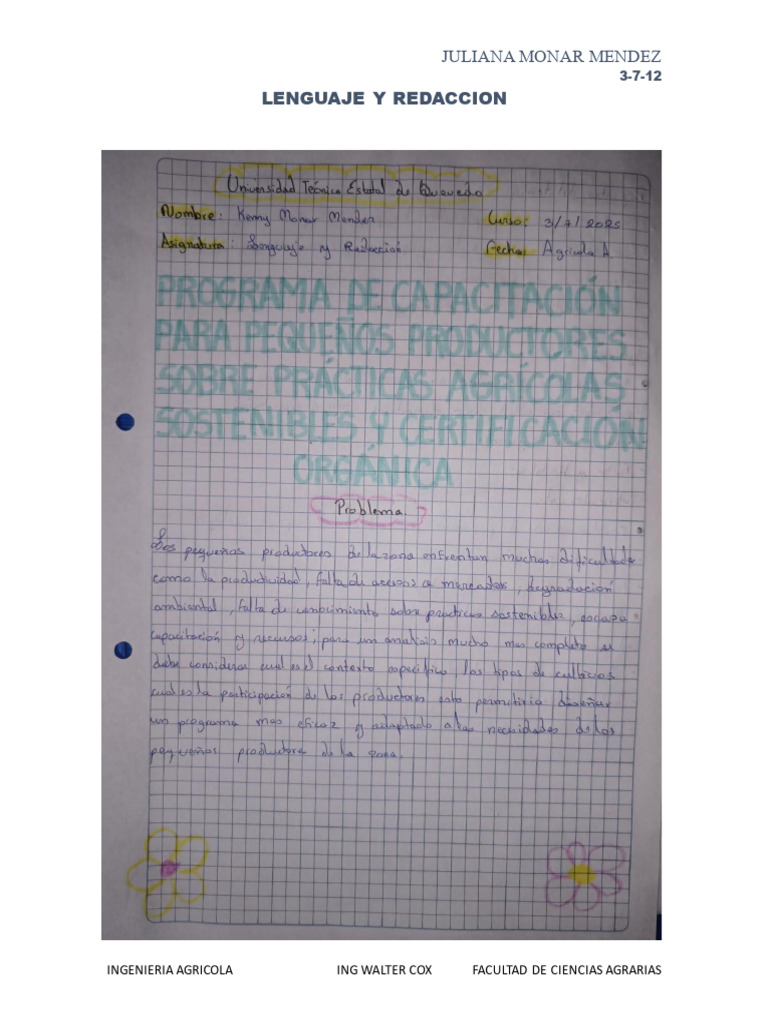 Tarea de Lenguaje 3 de Julio | PDF