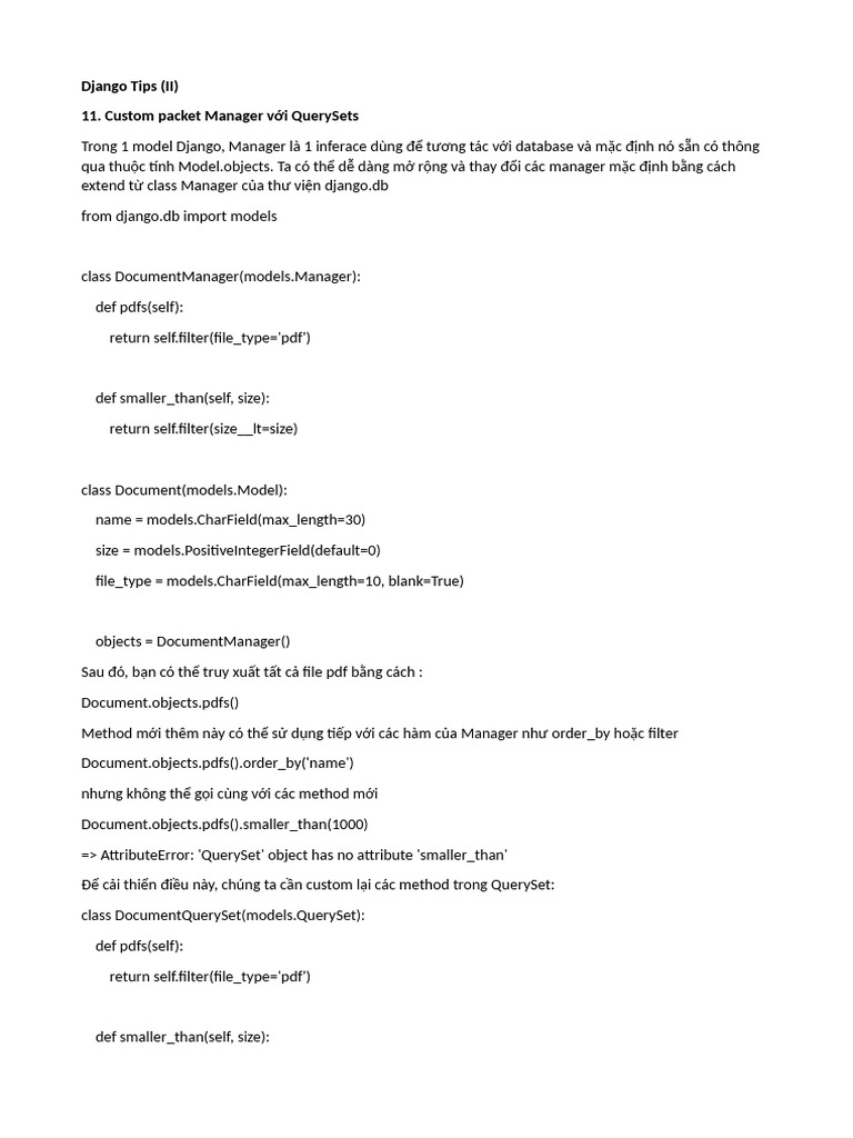 Django Tips (II) | PDF
