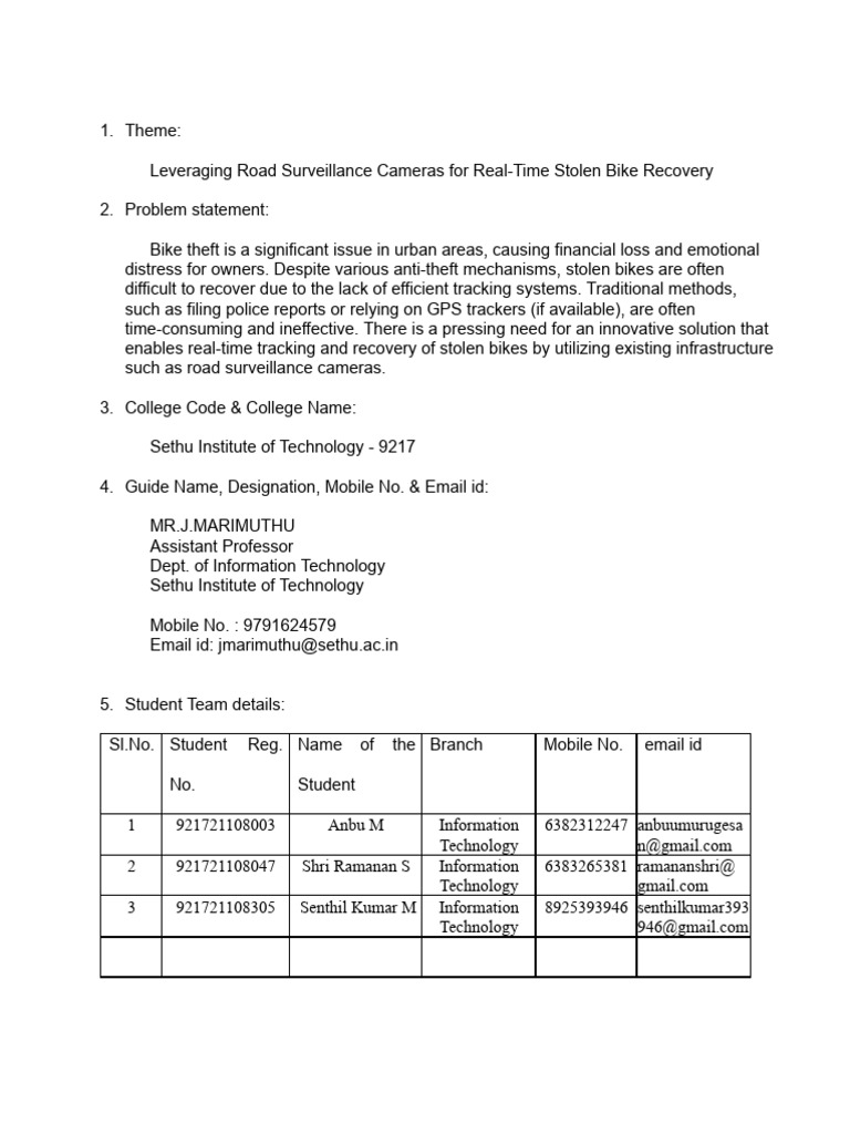 Annexure - III Template For Project Proposal | PDF | Artificial Intelligence | Intelligence (AI ...