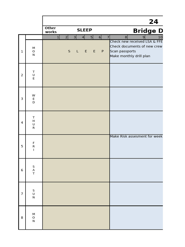 Schedule Planner For Ship Work On Offshore | PDF